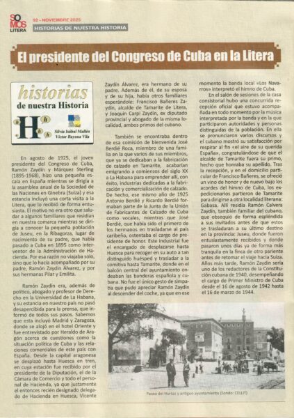 Artículo en el número de noviembre de la revista Somos Litera – Cellit